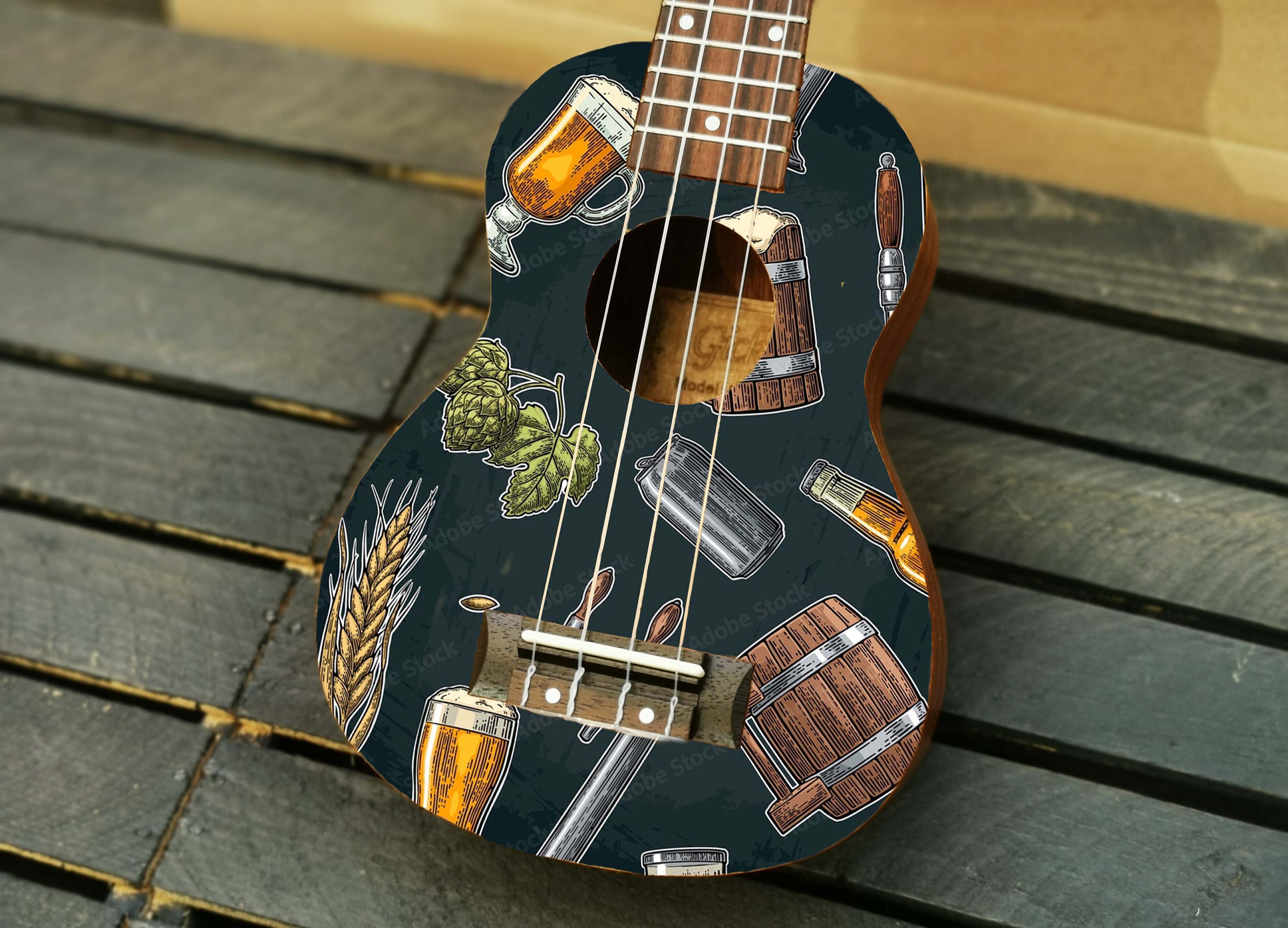 Hand Painted Soprano, Concert & Tenor Ukulele Germany - Etsy