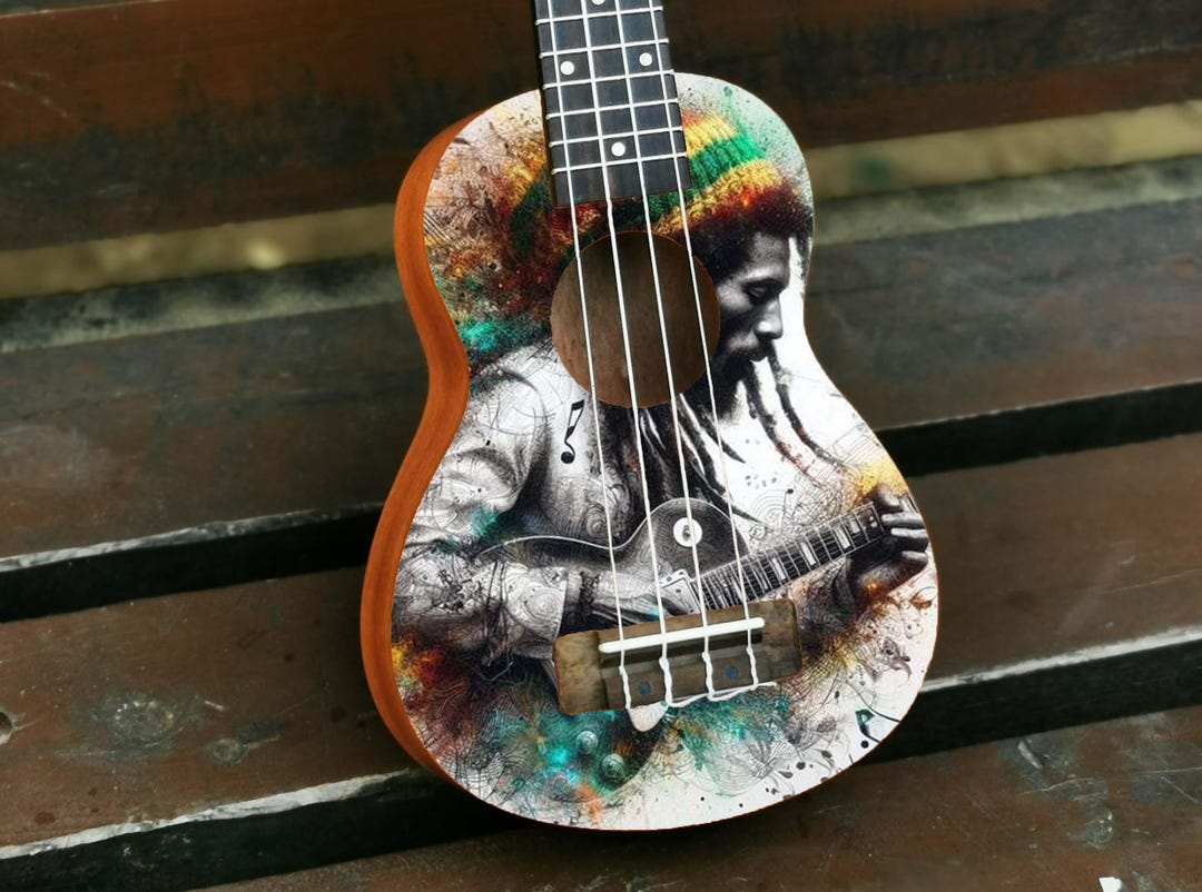 King of Reggae-illustrated Handmade Custom Ukulele - Etsy