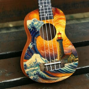 Beautiful Illustrations-handmade Custom Ukulele - Etsy