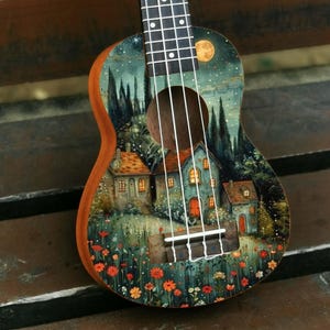 Beautiful Illustrations-handmade Custom Ukulele - Etsy