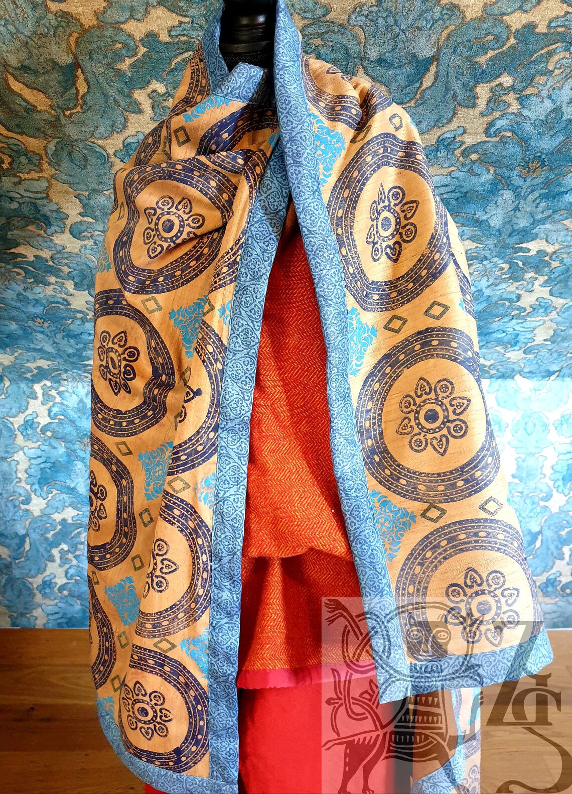 Cloak Coat Printed Fabric Silk Blockprinting Byzantine Kievan Rus ...