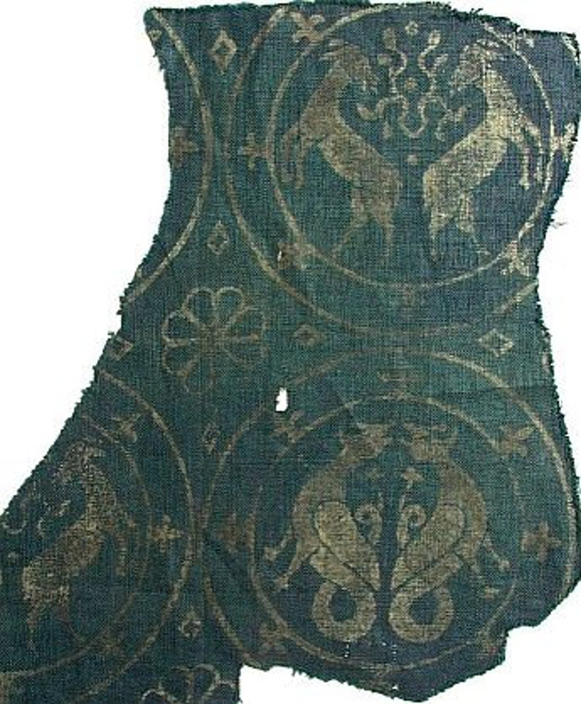 Dress Printed Fabric Bourette Silk Blockprinting Byzantine - Etsy