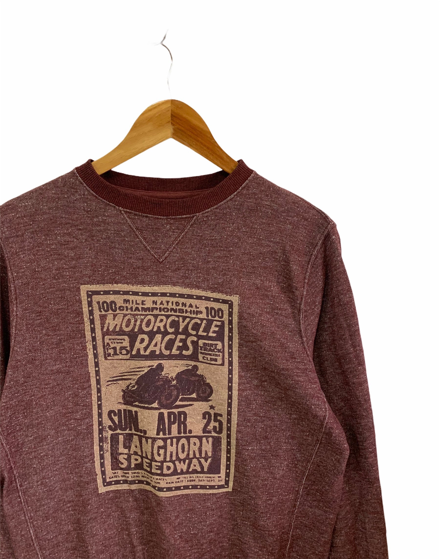 Vintage Racing Sweatshirt Big Logo Jumper Pullover Motorcycle Races ...