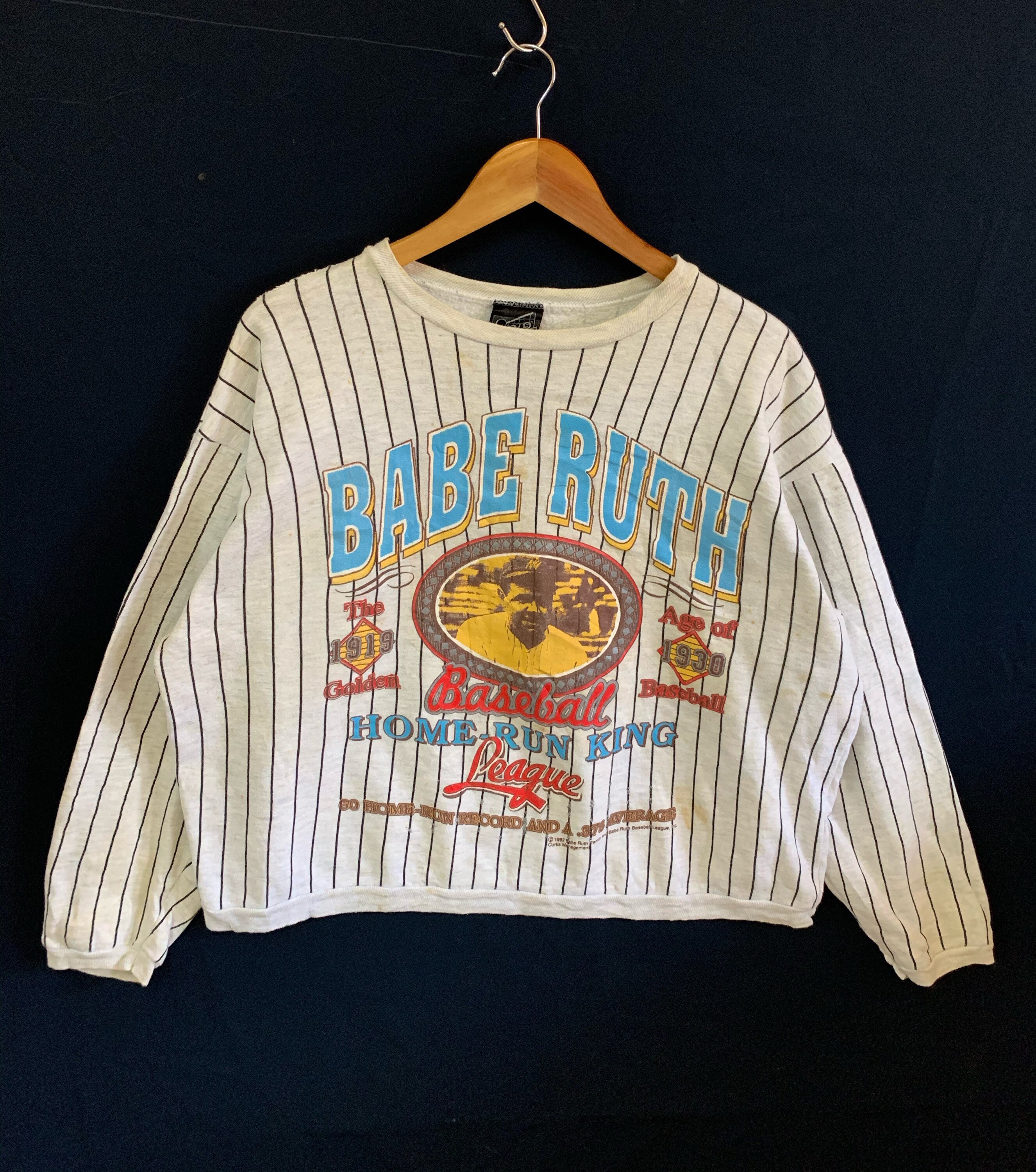Vintage Babe Ruth Legend Baseball King Home Run Sweatshirt - Etsy