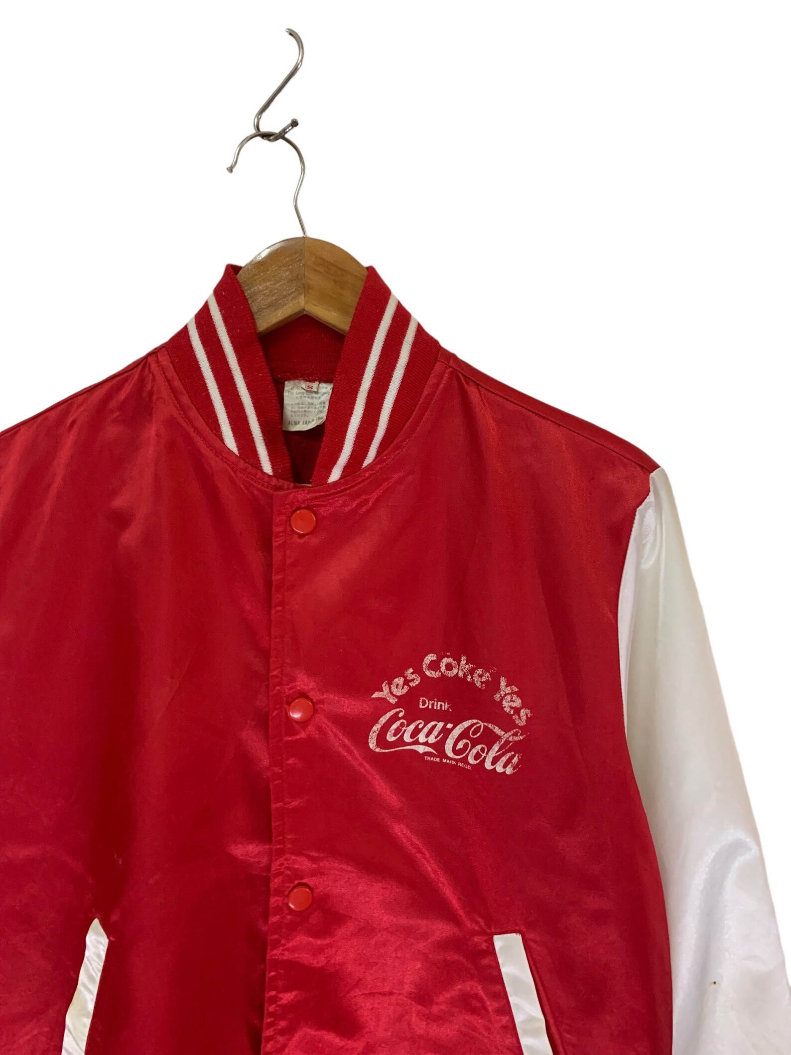 Vintage Coca Cola Satin Bomber Jacket Retro Jacket Stain Sleeves - Etsy