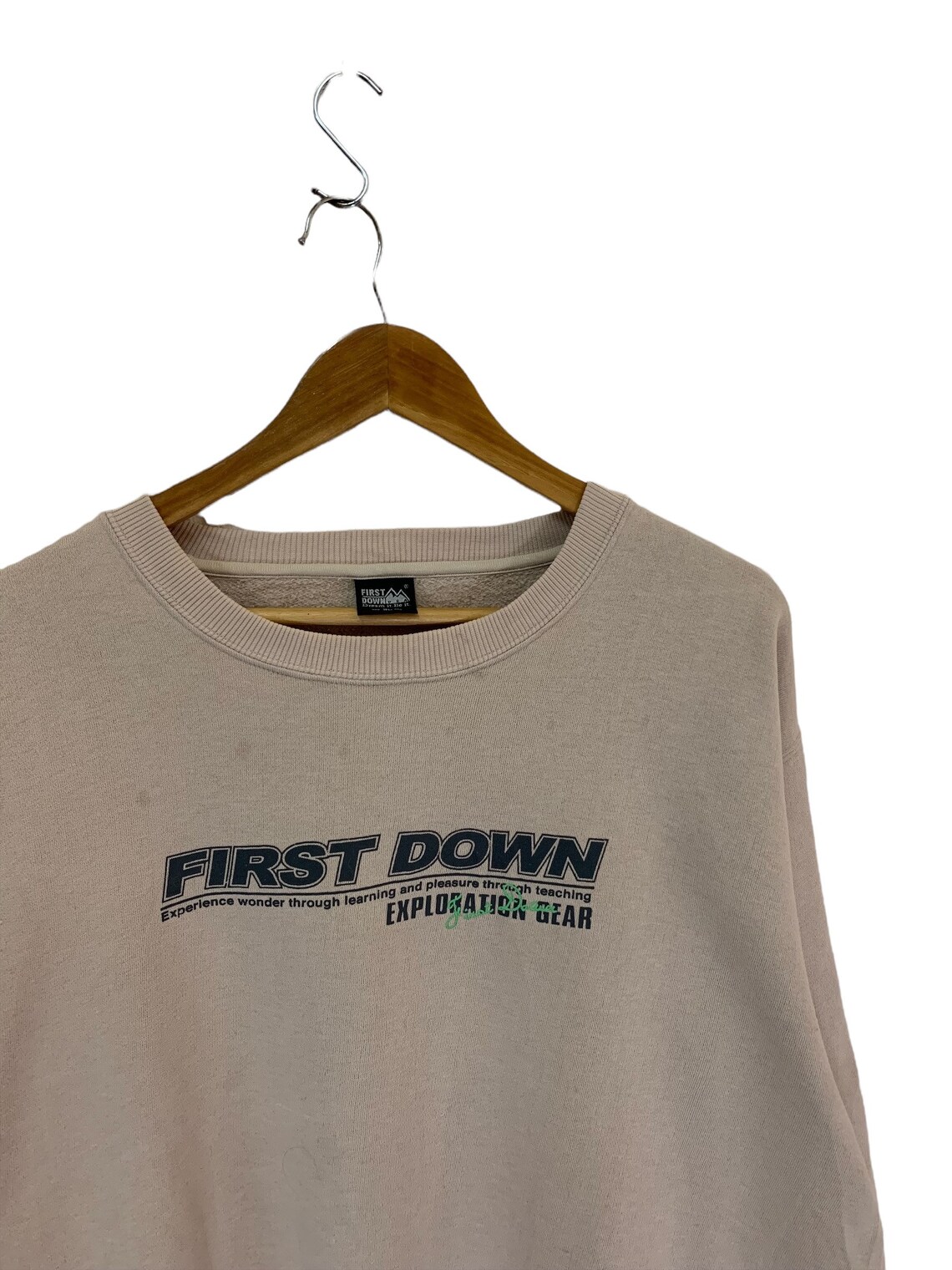 Vintage 90s First Down Outdoor Sweatshirt Big Logo Jumper - Etsy