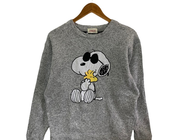 Vintage Peanuts Sweatshirt Big Logo Snoopy Jumper Pullover Cartoon ...