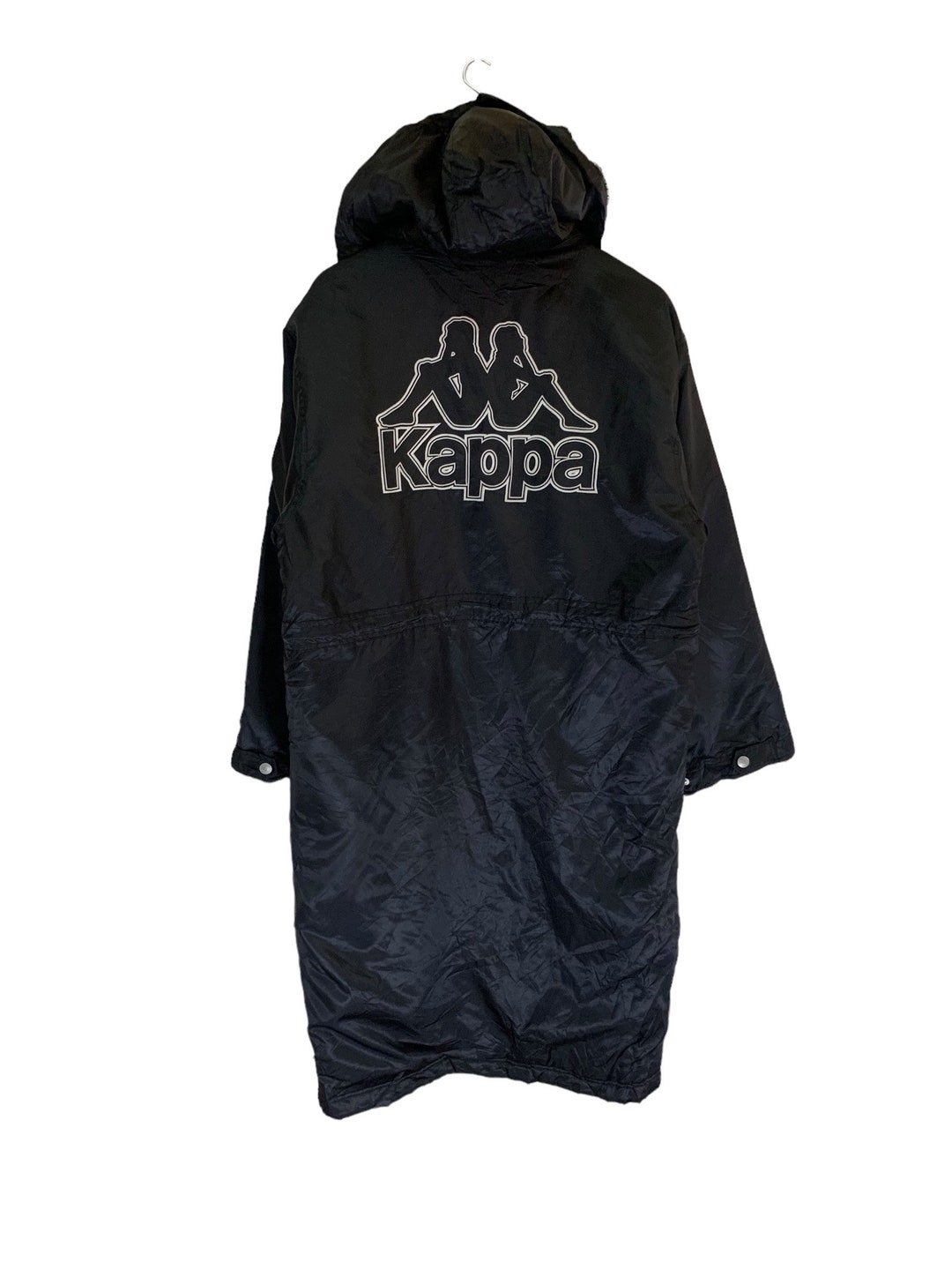 Vintage Kappa Long Jacket Raincoats Lining Faux Fur Big Logo Kappa ...