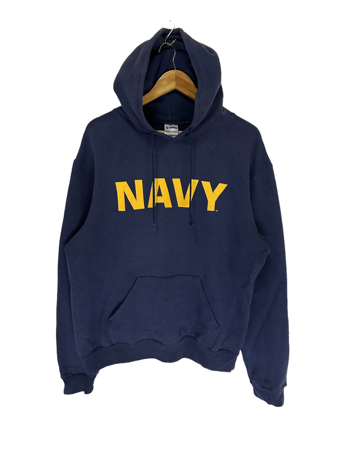 Vintage Navy 90s Soffe Us Army Sweatshirt Hoodie Big Logo - Etsy