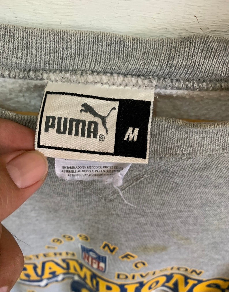 Vintage 90s puma nfl sweatshirt st louis rams 1999 nfl | Etsy