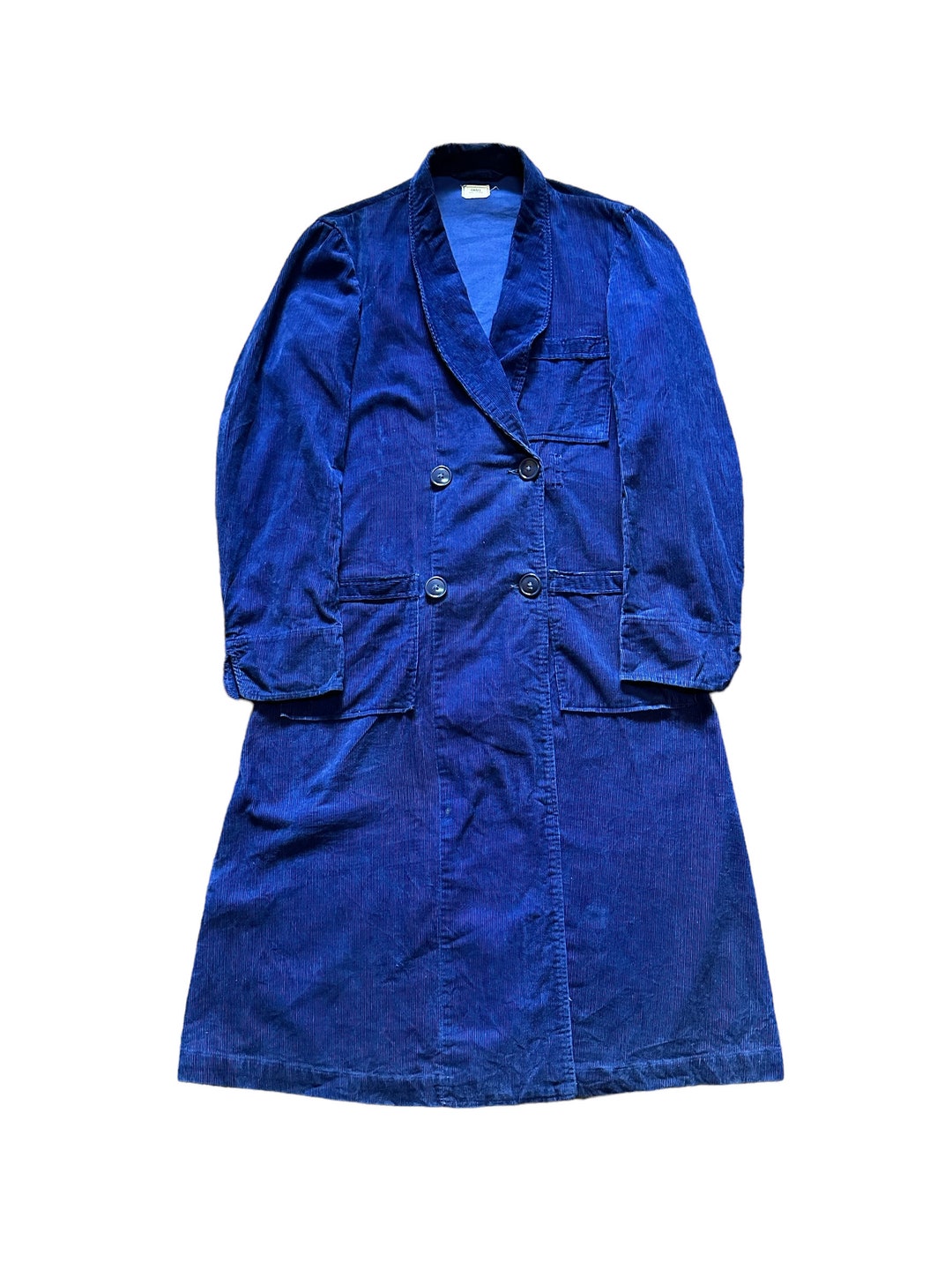 Vintage Bathrobe Corduroy Military Garment - Etsy