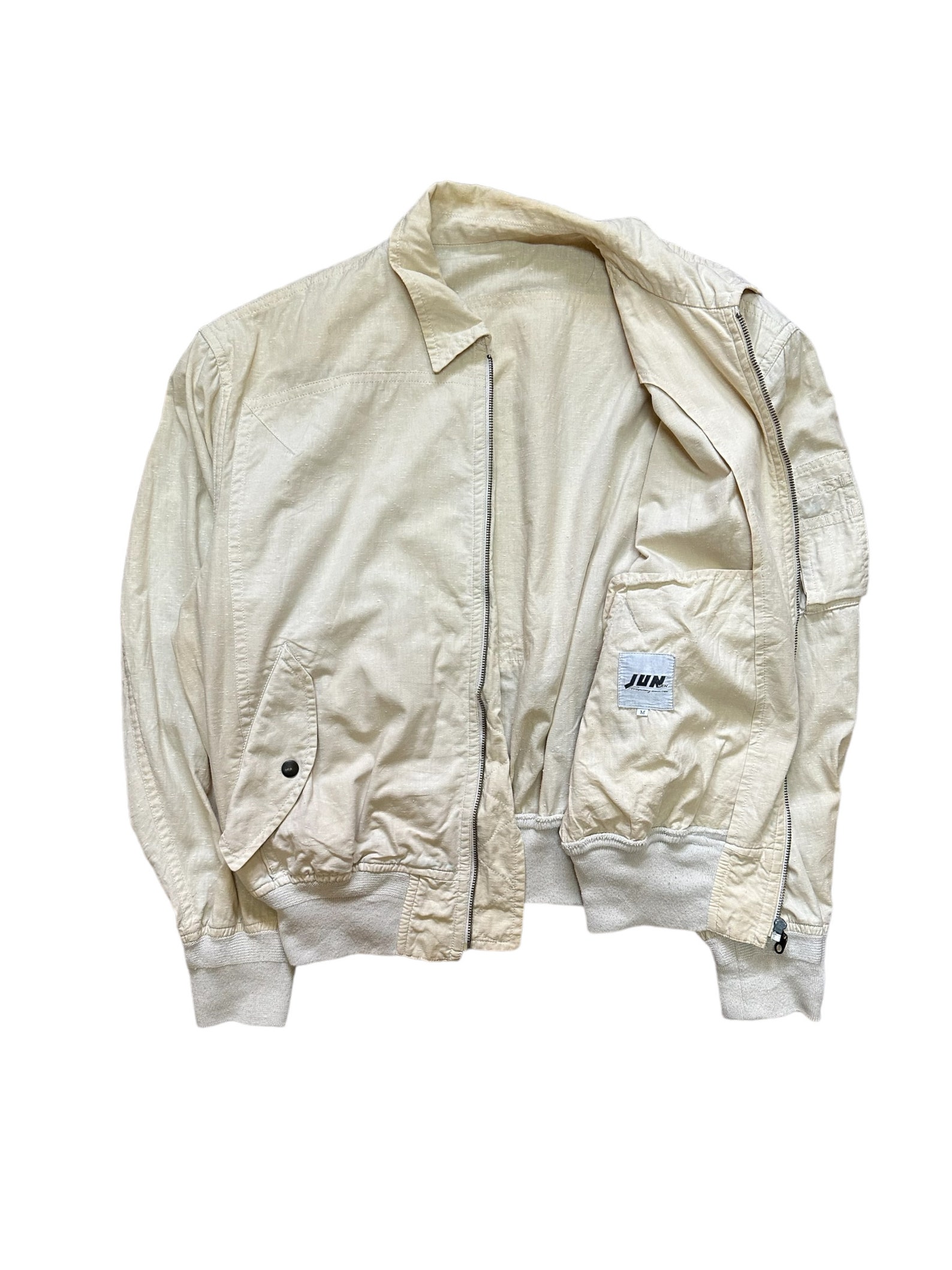 Vintage 90s Jun Men Bomber Jacket Full Zipper - Etsy