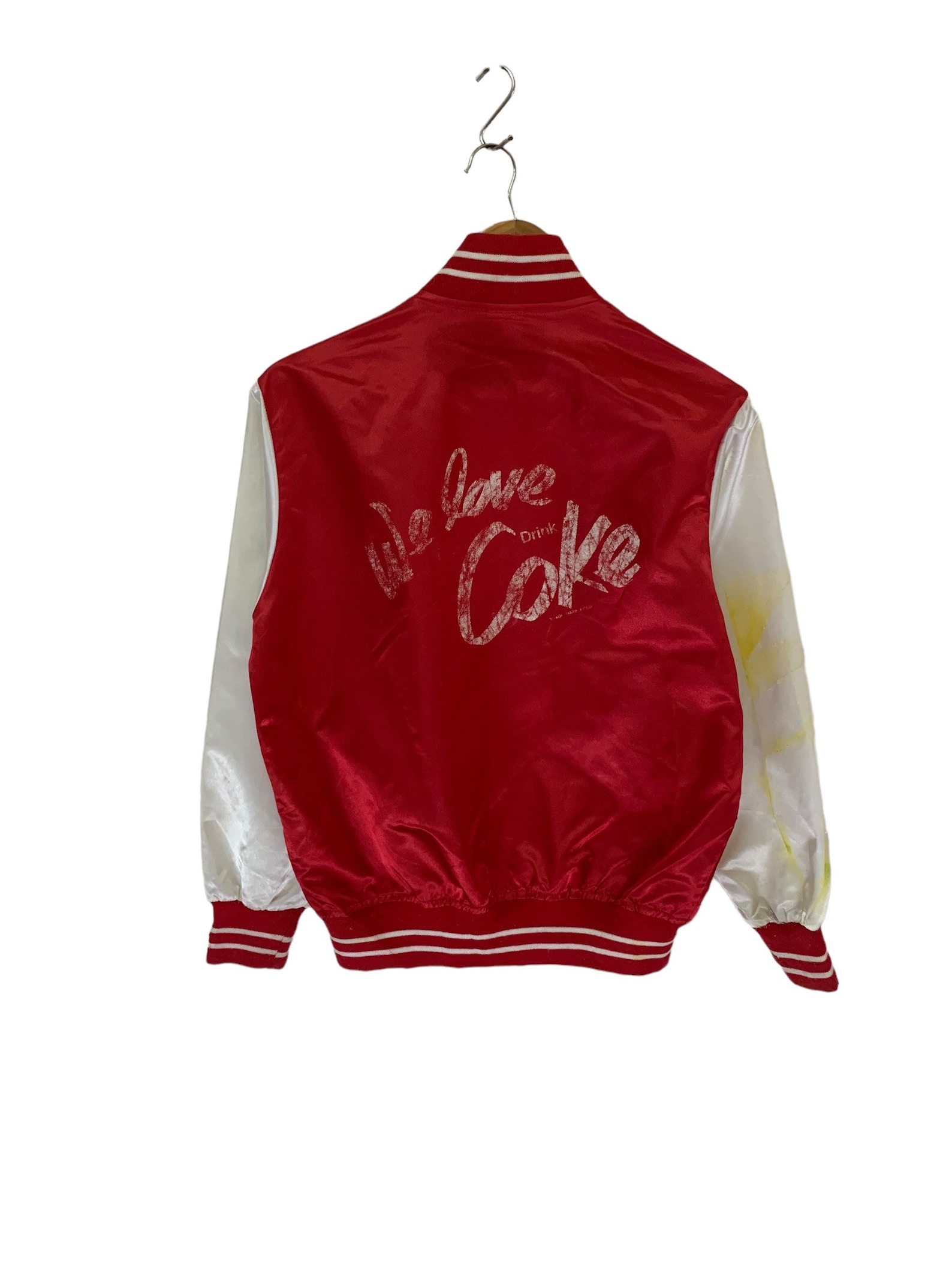 Vintage Coca Cola Satin Bomber Jacket Retro Jacket Stain Sleeves - Etsy