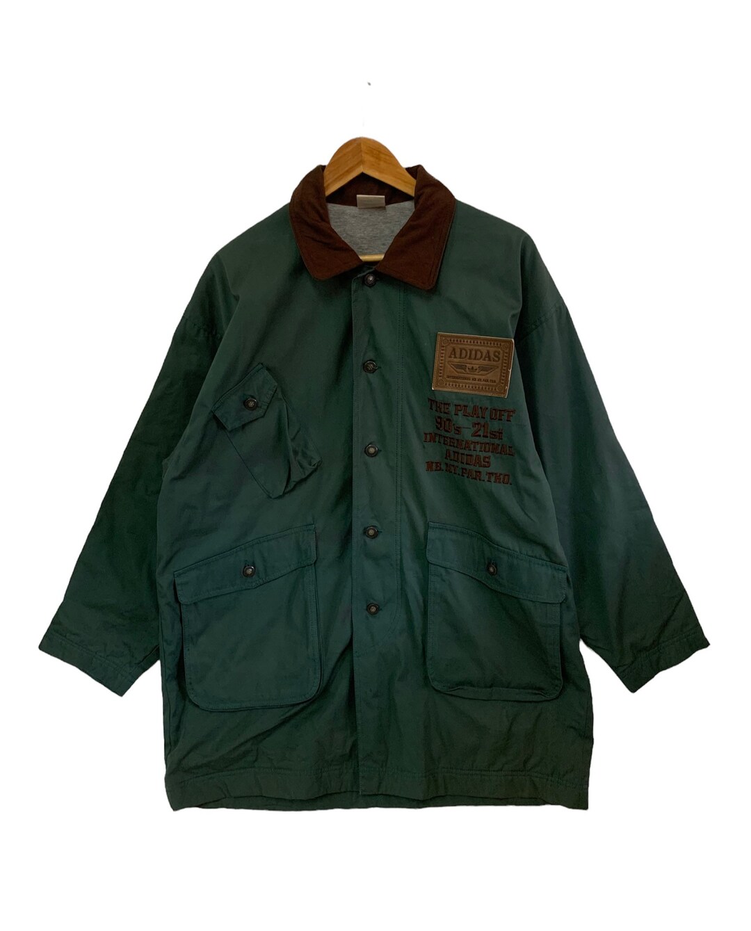 Vintage 90s Adidas Down Jacket Rare Design Adidas the Play Off - Etsy