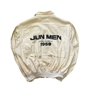 Vintage 90s Jun Men Bomber Jacket Full Zipper - Etsy
