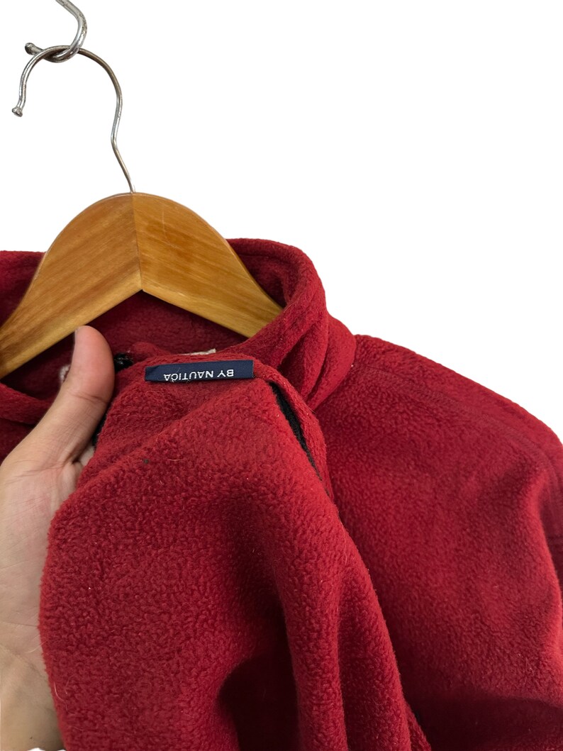 Vintage Nautica Fleece Sweatshirt Half Zipper Big Logo Jumper Pullover ...