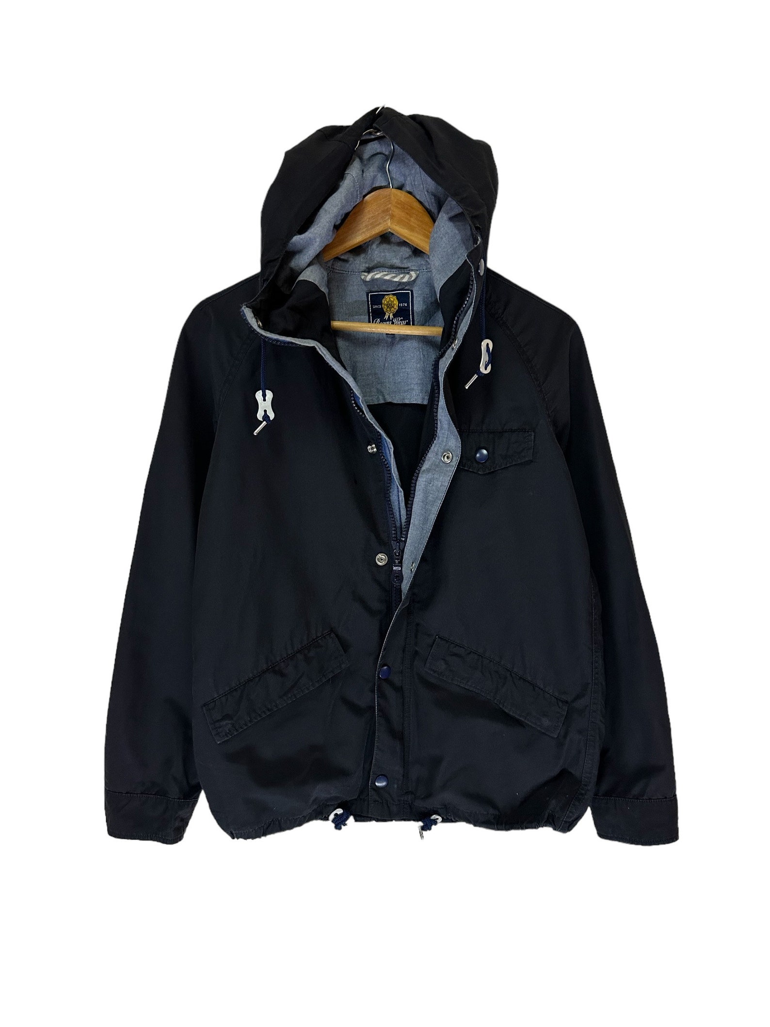 Vintage Beams Light Jacket Navy Blue Full Zipper Hoodie - Etsy