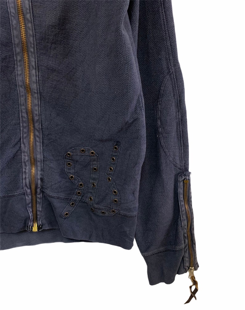 Vintage 90s Ra-re Jacket Small Logo Distress Punk Jacket Full Zip ...