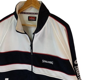 Vintage 90s Spalding Tracktop Jacket Full Zipper Big Logo Vintage 90s Spalding Tracktop Jacket Full Zipper Big Logo
