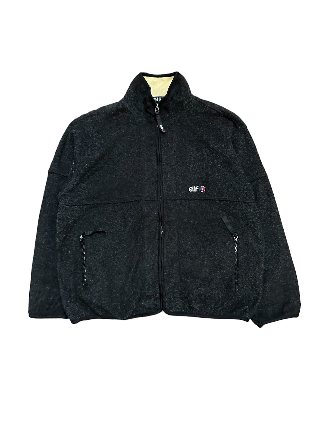 Vintage 90s Elf Fleece Jacket Jumper Pullover Motorcycle Jacket Racing ...