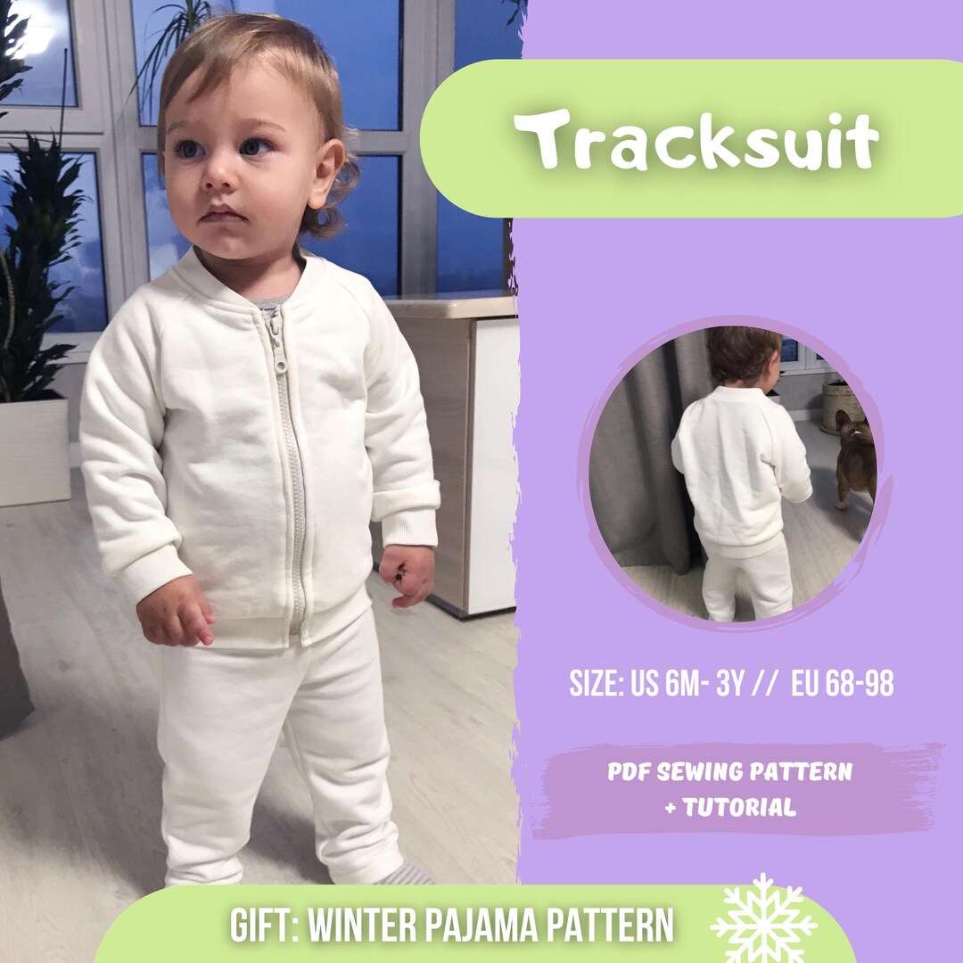 Kids' Sweatsuit Sewing Pattern for Baby | Toddler Suit With Bomber - Etsy