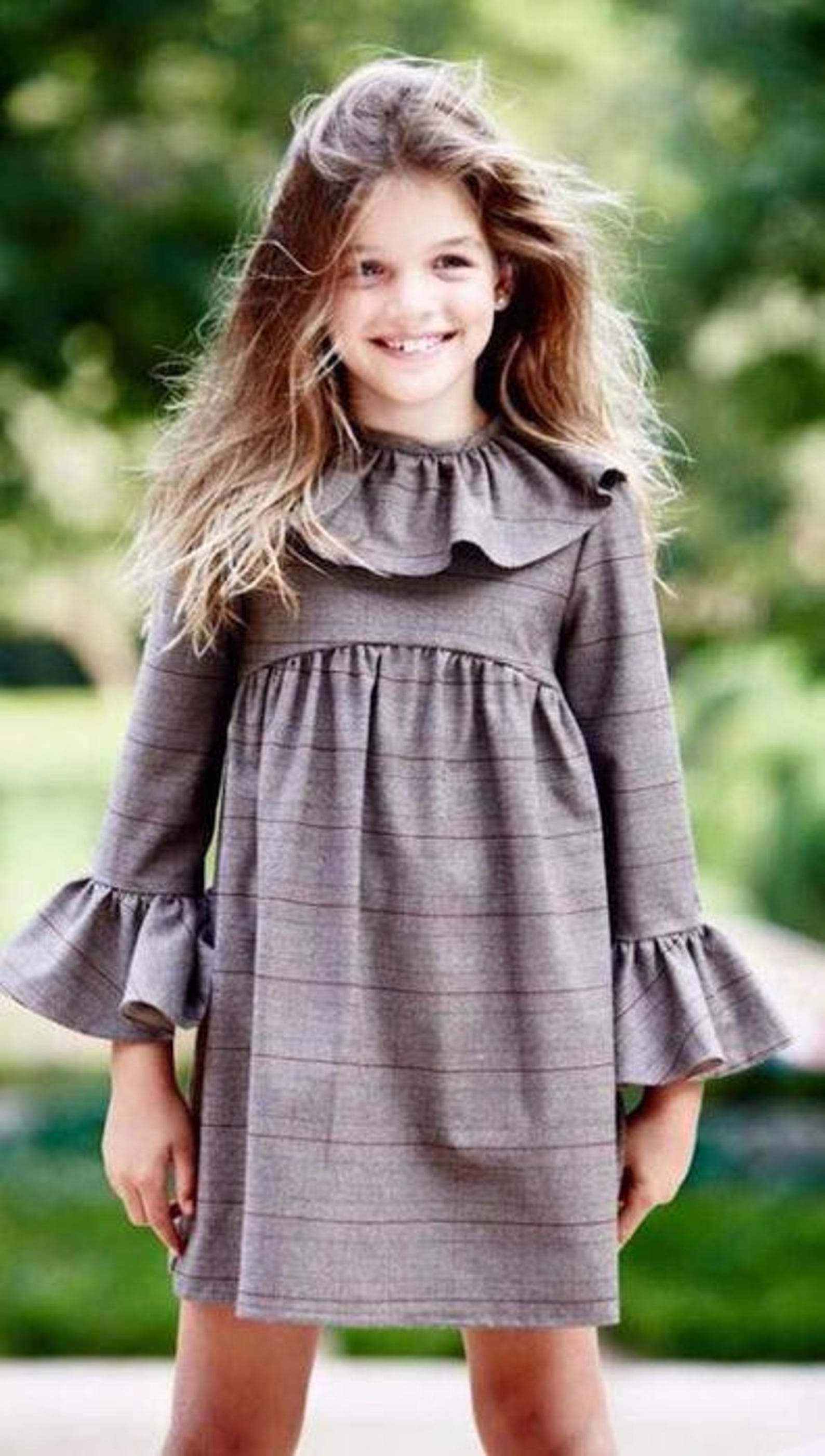 Girls Ruffled Dress Sewing Pattern | Frill Kids Dress | Beginner ...