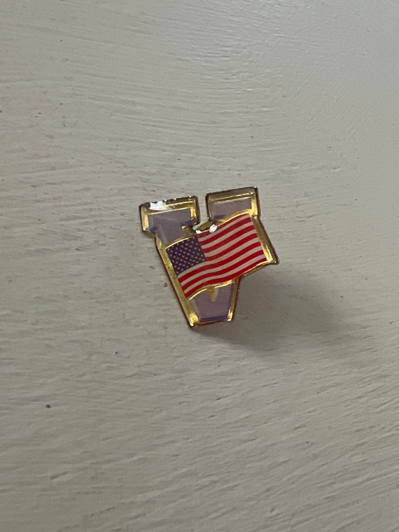 american flag in v - Gem
