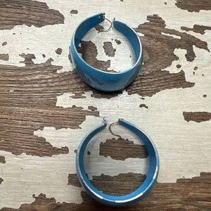 Vintage Blue Hoops - Etsy