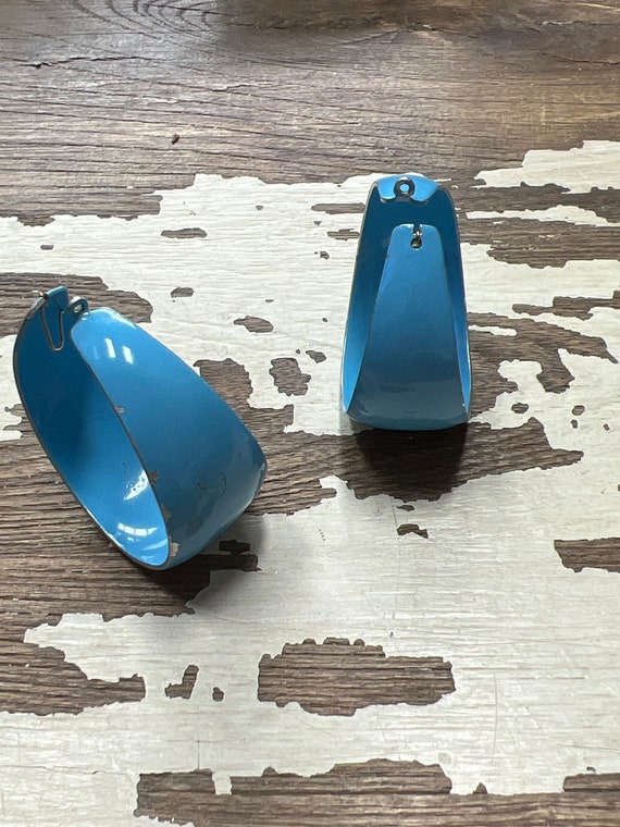 Vintage Blue Hoops - Etsy