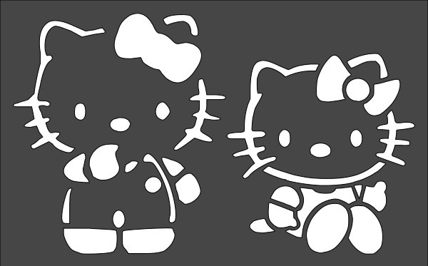 6.5"x10" Clear Plastic Stencil - Hello Kitty (6mil-sa304) - Etsy