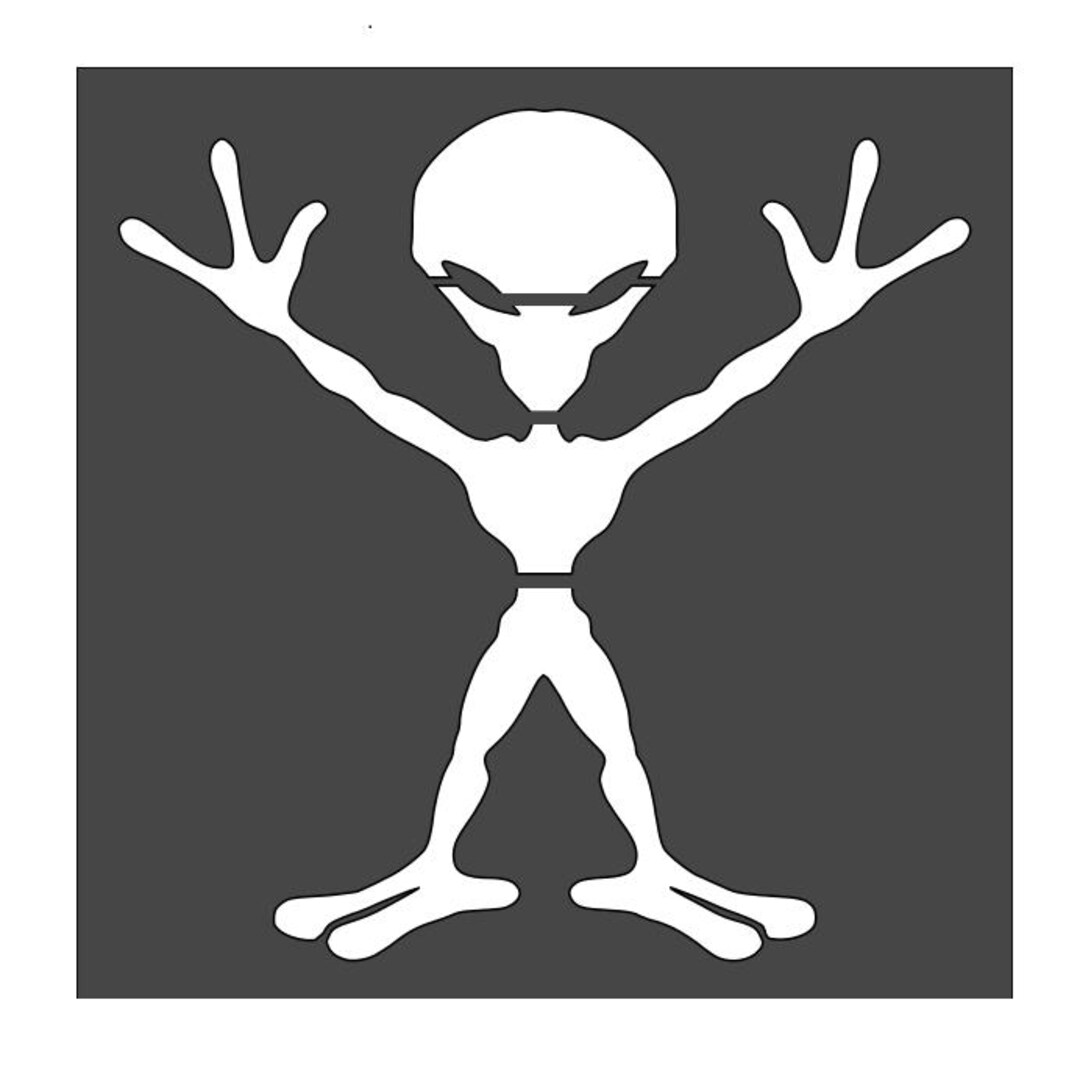 8"x8" Clear Plastic Stencil - Alien (6mil-sa211) - Etsy