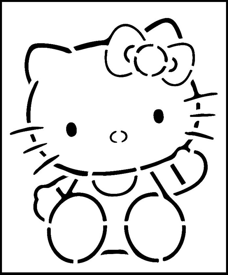 8"x9" Clear Plastic Stencil - Hello Kitty (6mil-sn378) - Etsy