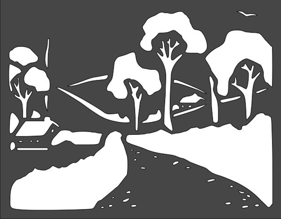8x10 Clear Plastic Stencil Countryside 6mil-sa109 - Etsy