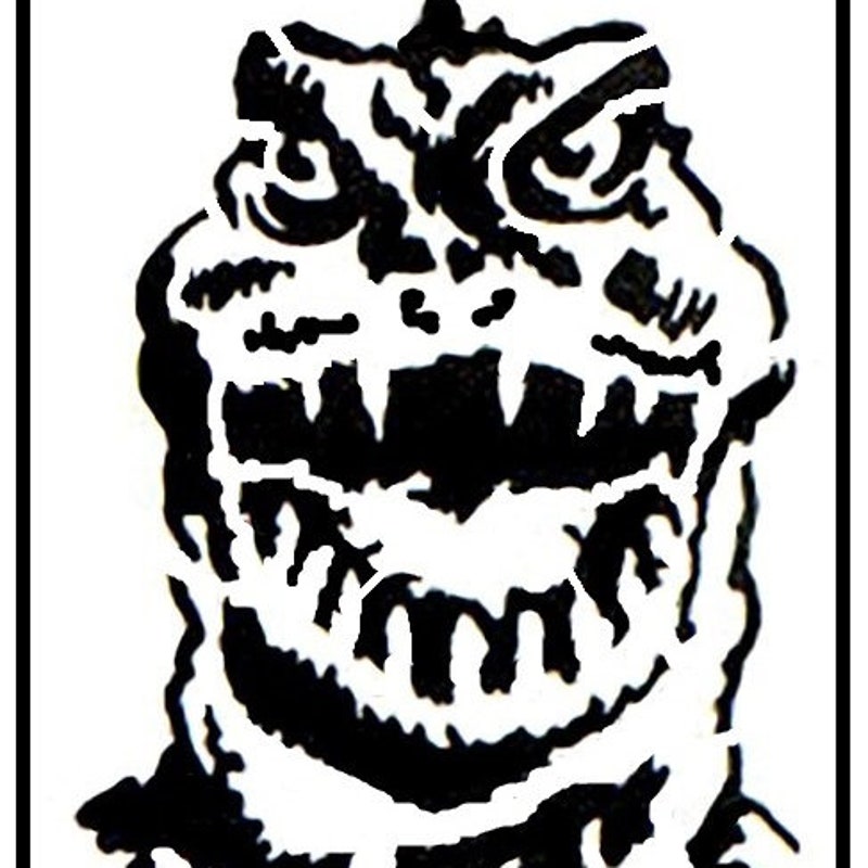 Godzilla Stencil Painting - Etsy