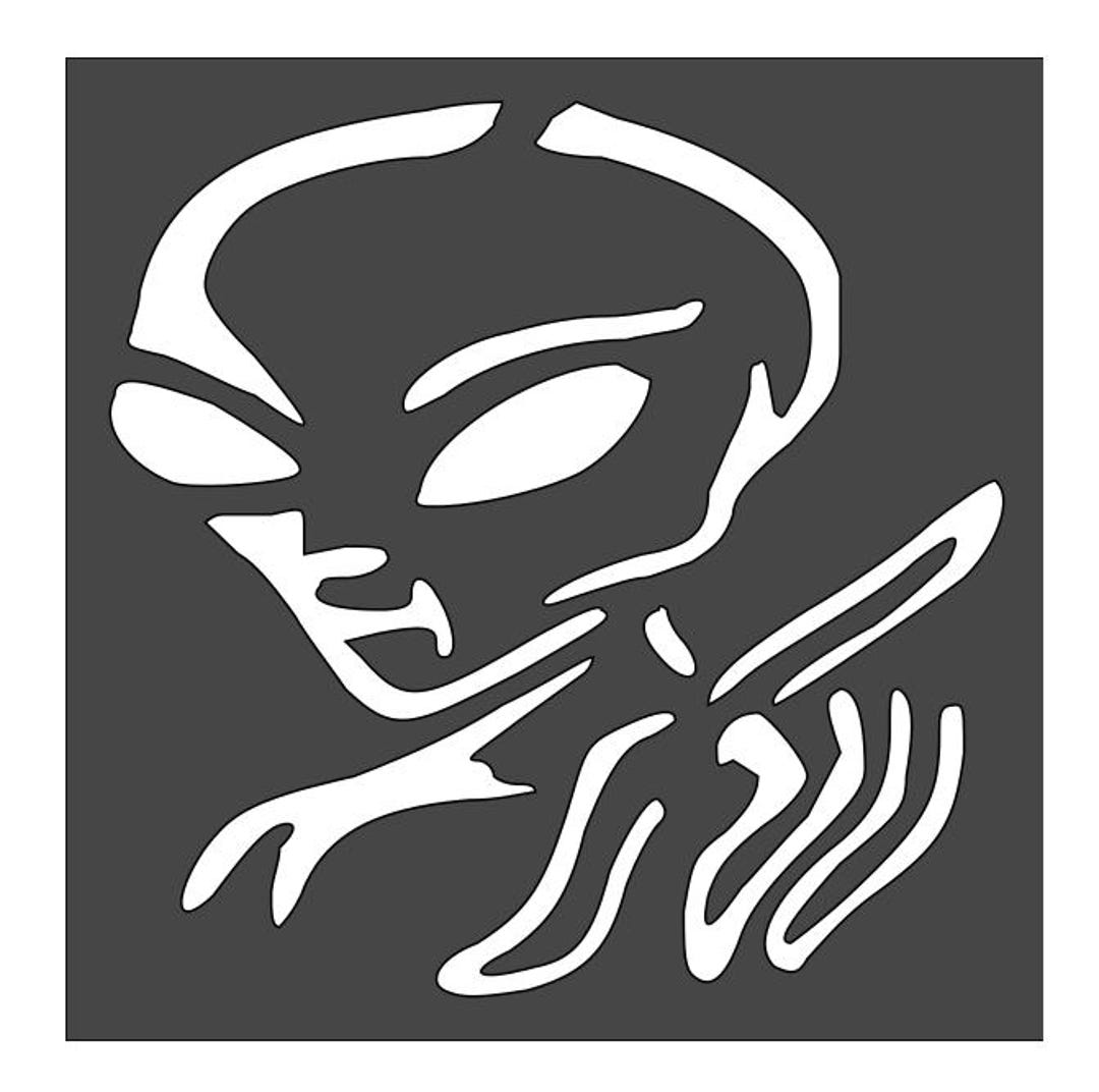 8"x8" Clear Plastic Stencil - Alien (6mil-sa217) - Etsy