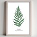Personalised Fern Print | Fern Leaf Monoprint | Custom Name Print ...