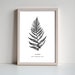 Personalised Fern Print | Fern Leaf Monoprint | Custom Name Print ...