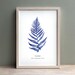 Personalised Fern Print | Fern Leaf Monoprint | Custom Name Print ...