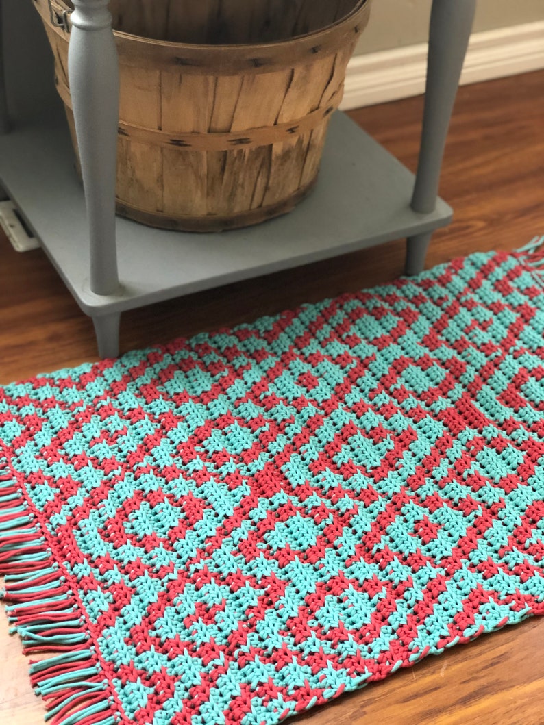 The Rhombus Rug ****crochet PDF Pattern Only***** - Etsy