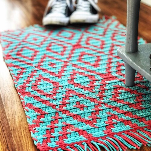 The Rhombus Rug crochet PDF Pattern Only - Etsy