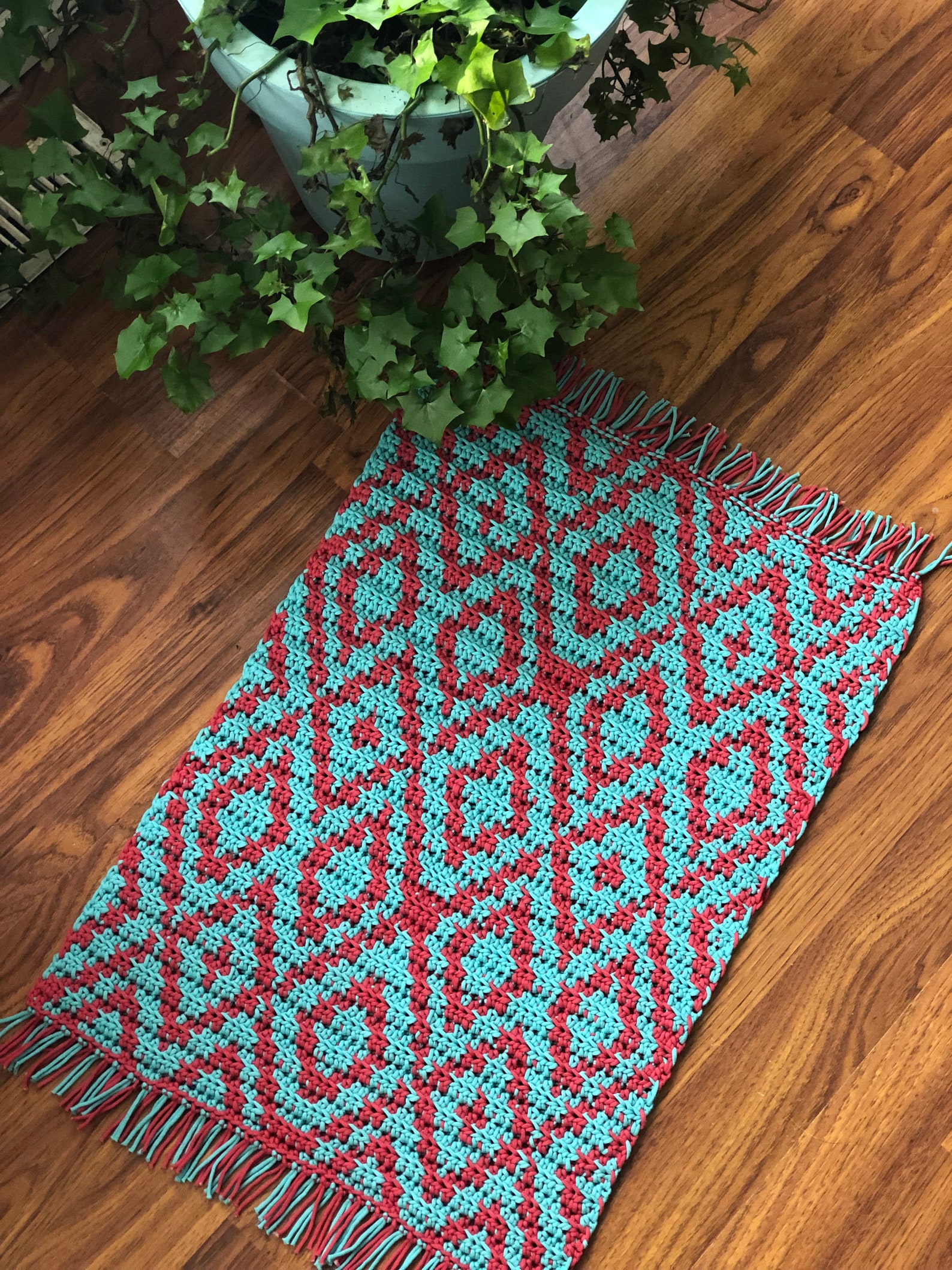 The Rhombus Rug crochet PDF Pattern Only - Etsy