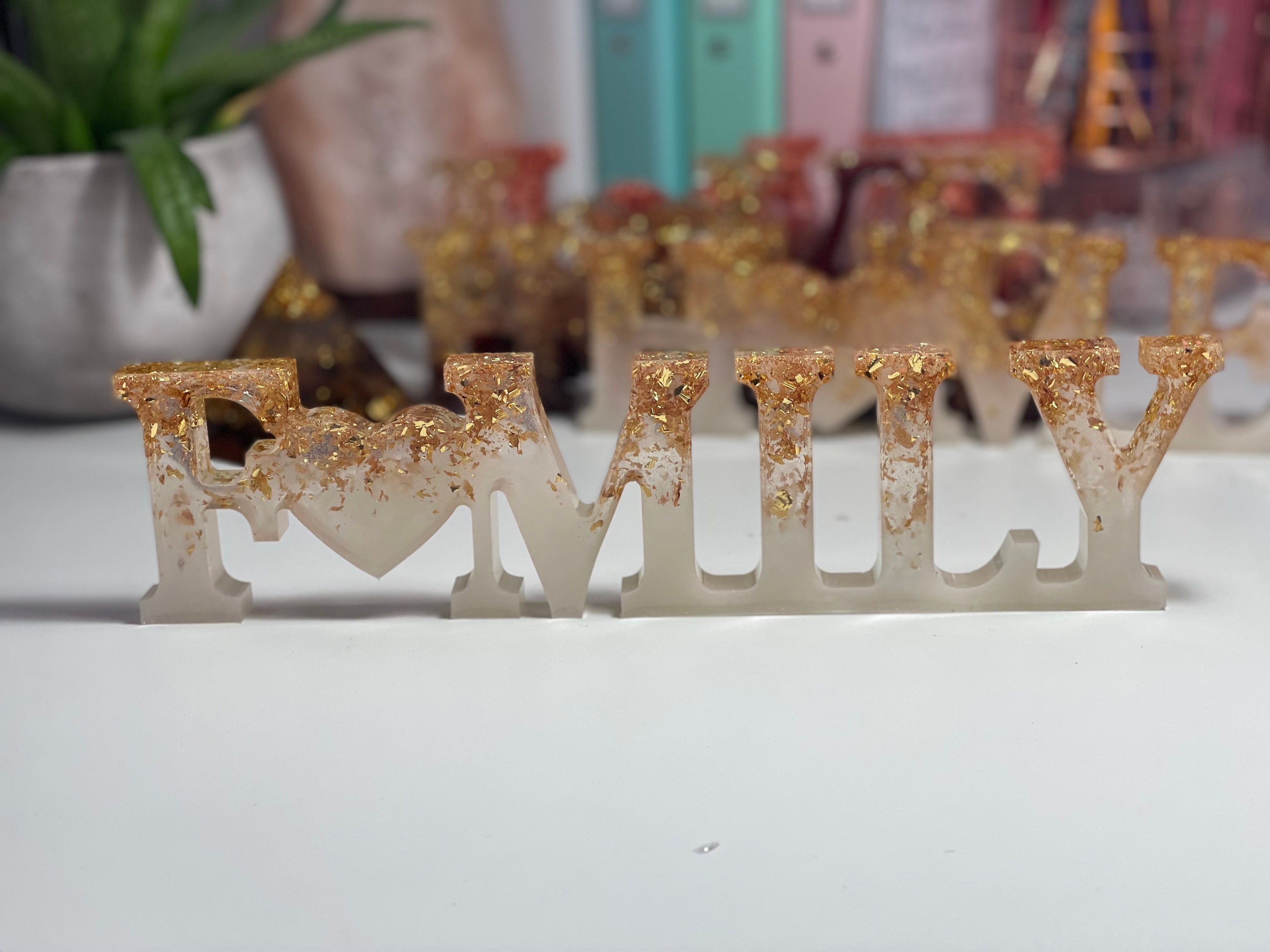 FAMILY Decor Resin Sign FAMILY Sign Freestanding Resin Sign Home Decor ...