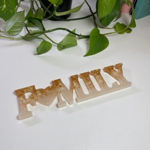 FAMILY Decor Resin Sign FAMILY Sign Freestanding Resin Sign Home Decor ...