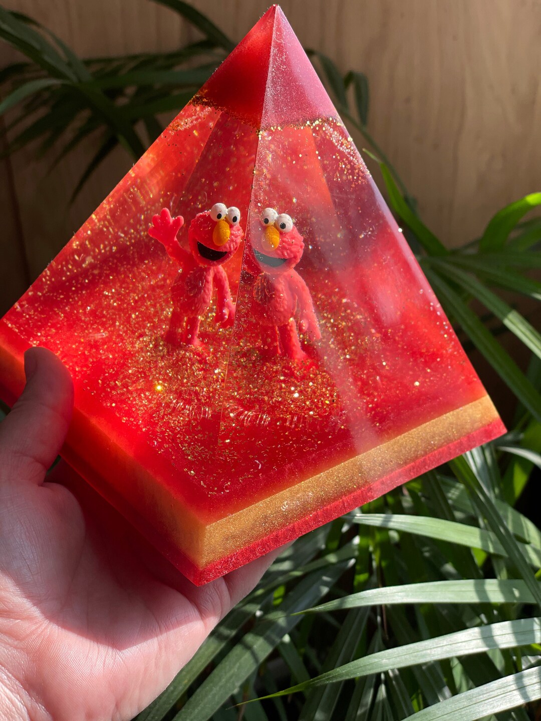 ELMO Nightlight Pyramid for Kids Resin Pyramid Lamp Nightstand Light ...