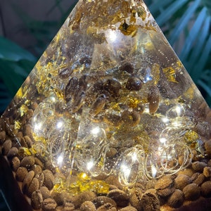 Gold Resin Pyramid Nightlight for Kids Pyramid Lamp Personalised Gift ...