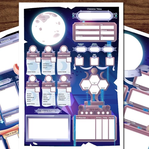 Dnd 5E Character Sheet: Compact Half Sheet - Etsy Hong Kong