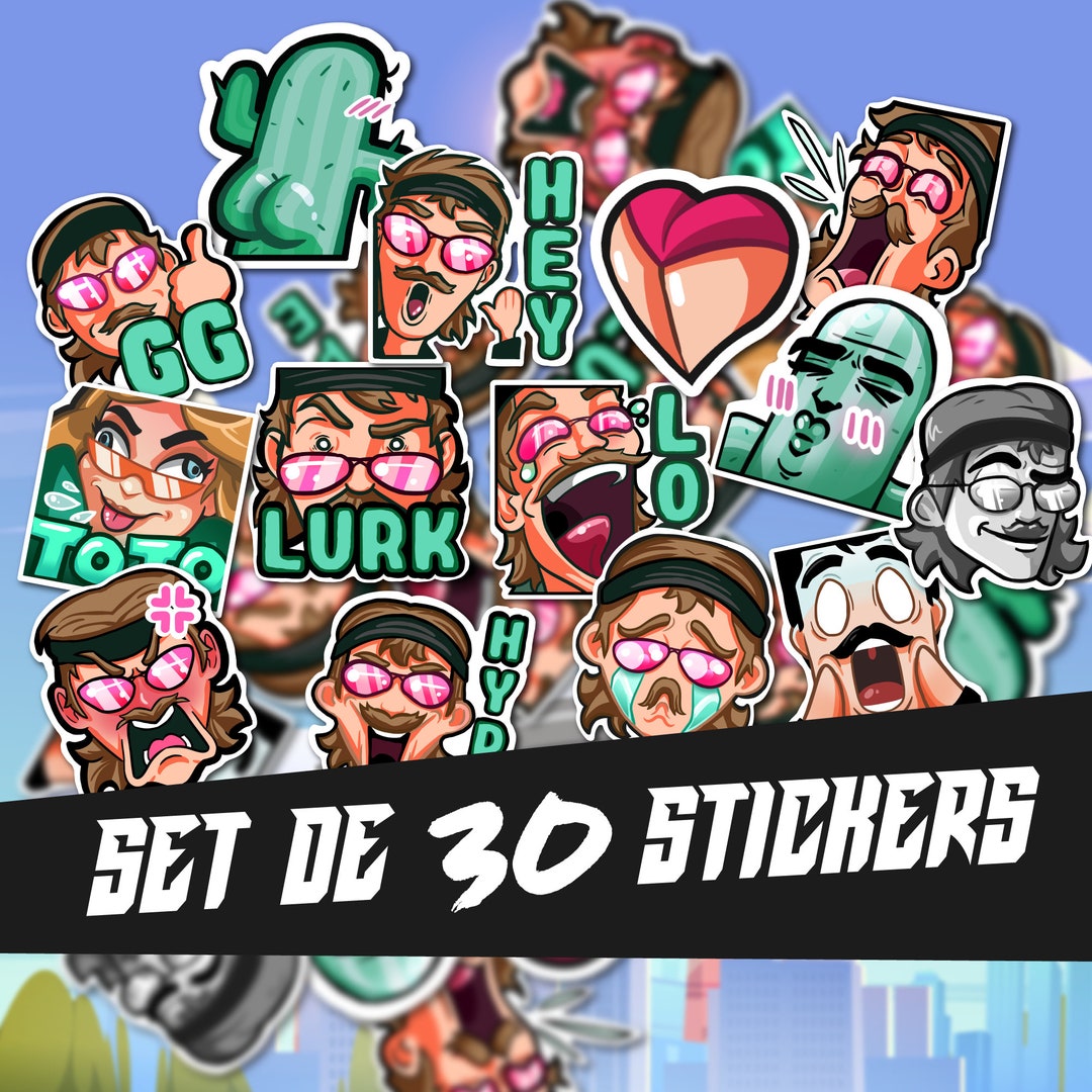 Fiakopolis Emotes Stickers Pack - Etsy