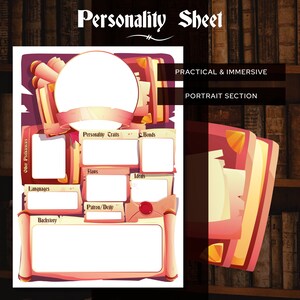 Dnd Character Sheet Pack - the Bookworm Set - Etsy