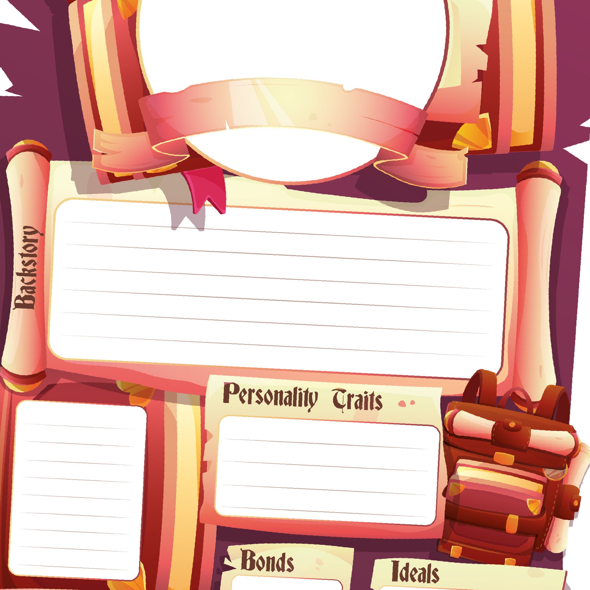 Dnd Character Sheet Pack the Bookworm Set - Etsy