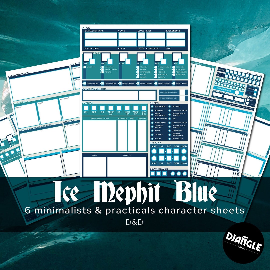 Dnd Character Sheet Pack - Practical & Minimalist Bundle. Character ...
